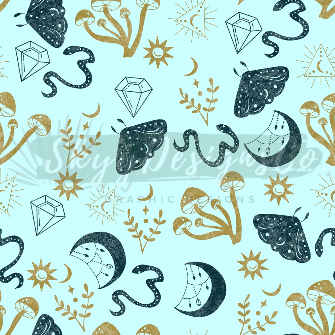 Witchy Spells Digital Seamless Pattern for Fabrics and Wallpapers ...