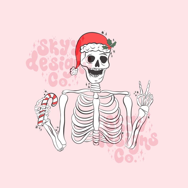 Christmas Skeleton SVG File Christmas Skeleton Pngtrendy - Etsy