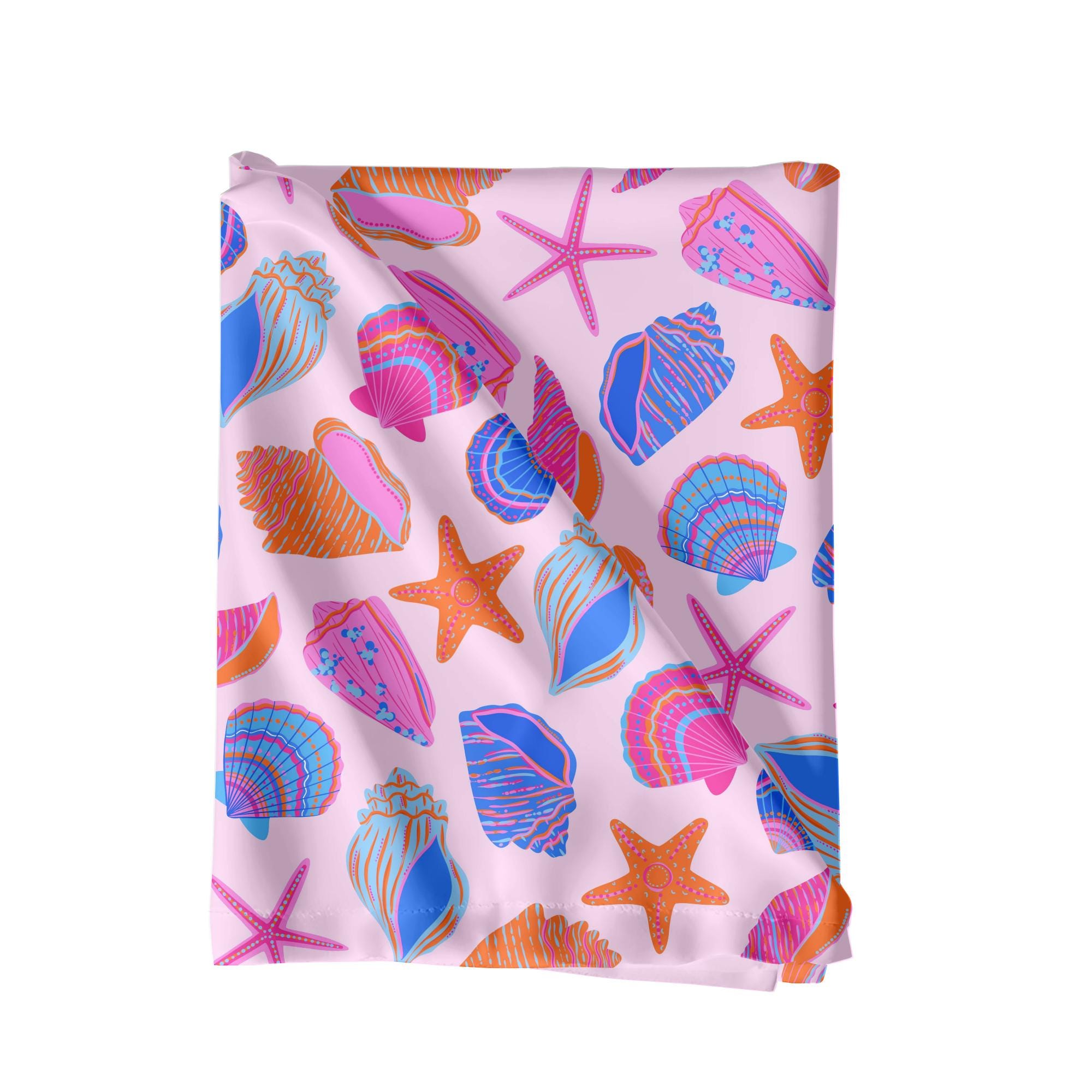 Bright Neon Seashells Seamless Pattern for Summer, Tropical Shells ...