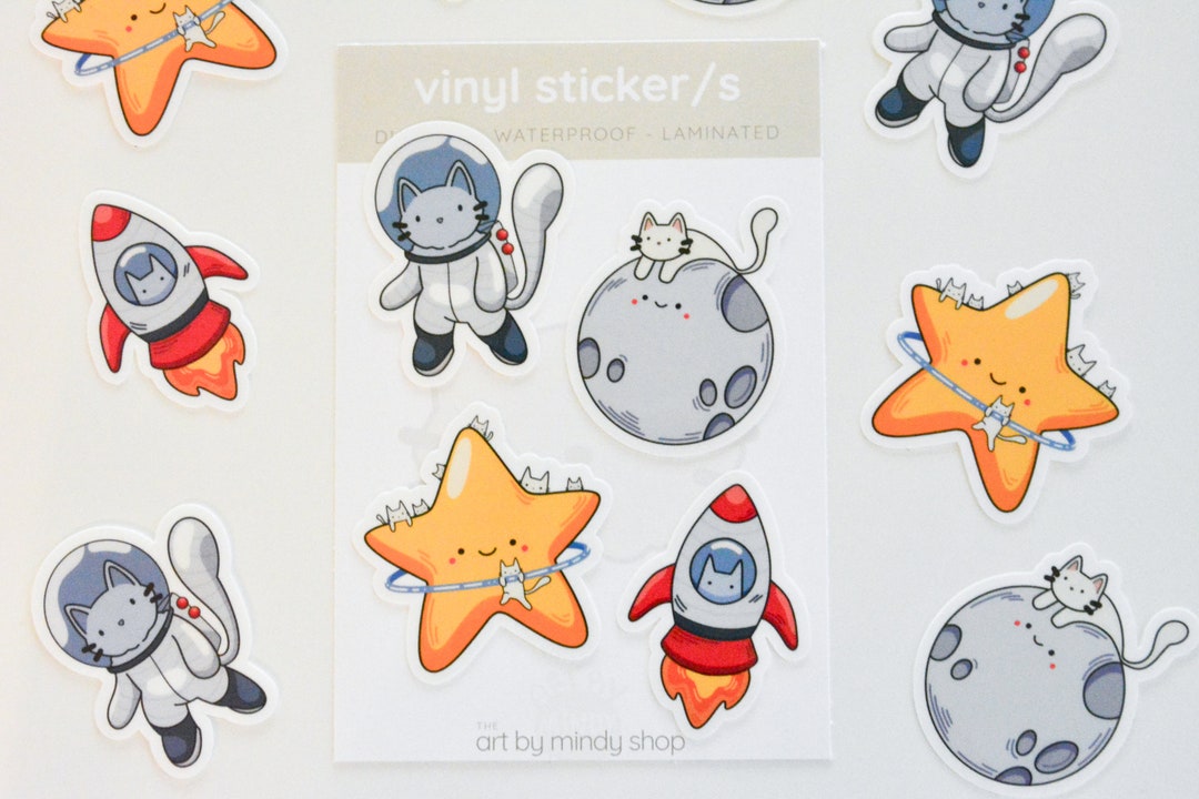 Space Kitty Sticker Pack - Etsy
