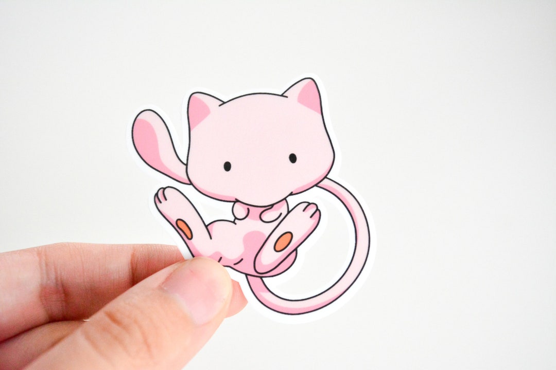 Mew 0151 Sticker Cute Chibi Mew Sticker Cute Laptop Stickers Water ...