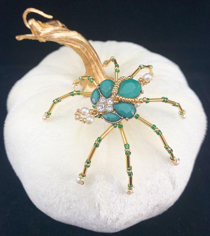 Spider Figurine, Ornament Holiday Gift, Unique, OOAK, Handmade, Jewel ...