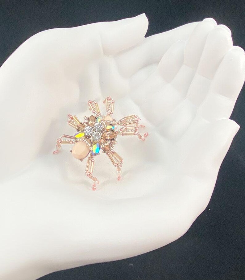 Spider Figurine, Ornament Holiday Gift, Unique, OOAK, Handmade, Jewel ...