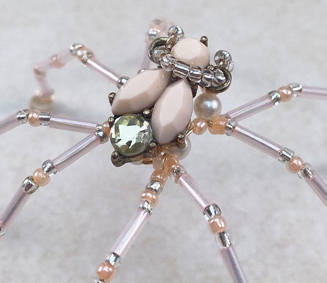 Spider Figurine, Ornament Holiday Gift, Unique, OOAK, Handmade, Jewel ...