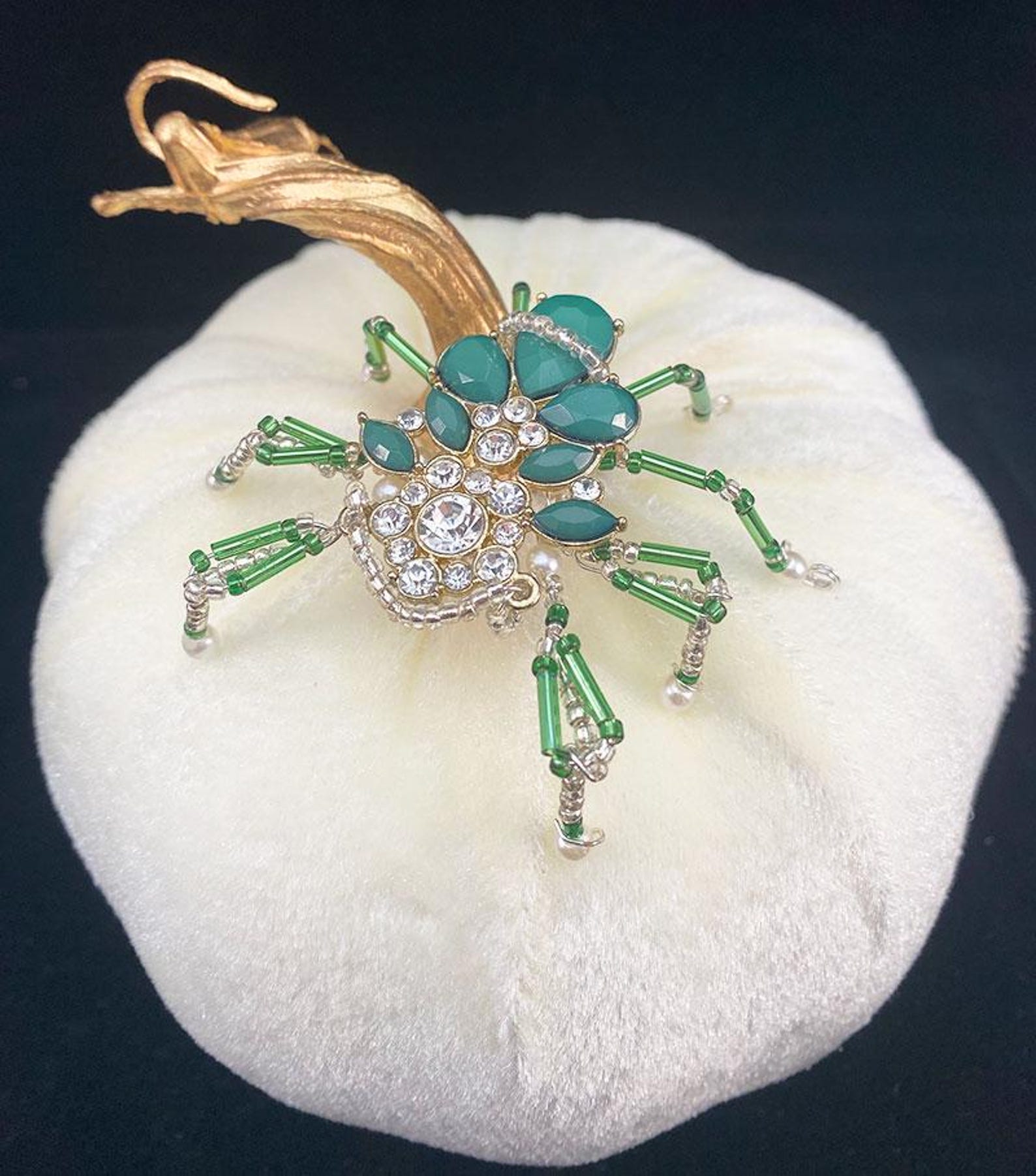 Spider Figurine, Ornament Holiday Gift, Unique, OOAK, Handmade, Jewel ...