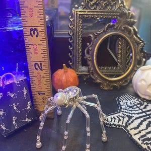 Spider Figurine, Ornament Holiday Gift, Unique, OOAK, Handmade, Jewel ...