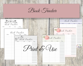 Book Club Sheets Printable Reading Tracker Sheets Easy Printable Book ...