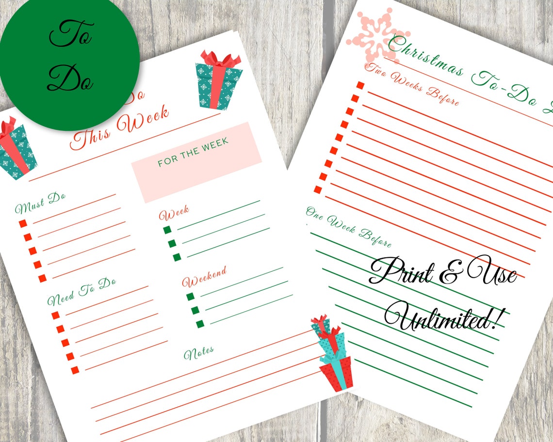 Christmas Planner Printable Bundle. Now Also Sized to Fit in - Etsy