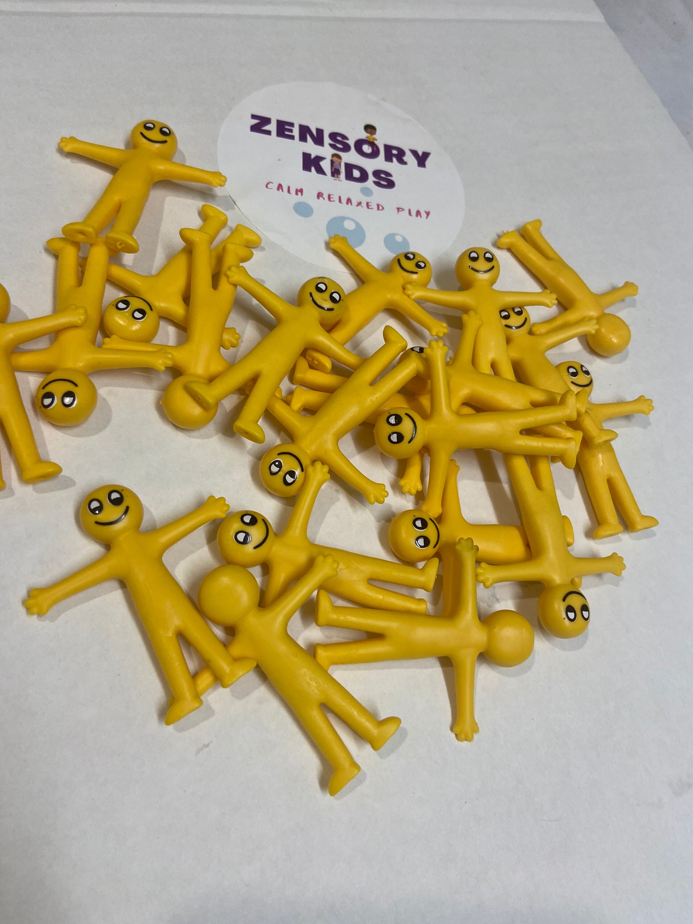 Stretchy yellow smiley stick man | Etsy