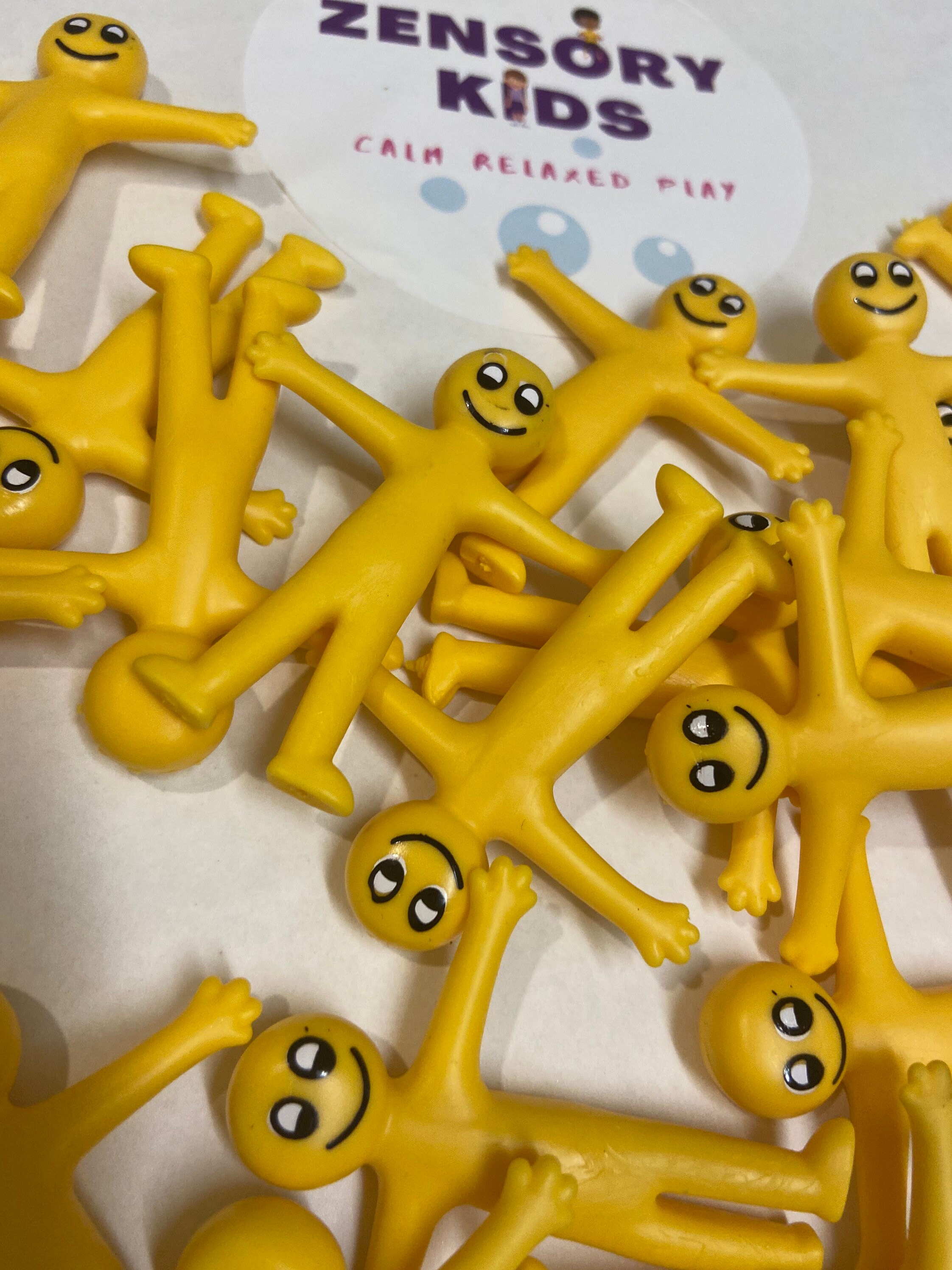 Stretchy yellow smiley stick man | Etsy