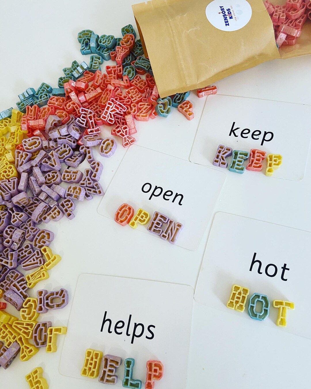 Pearly Pastel Alphabet Pasta, Letters and Words, Communicate, English ...