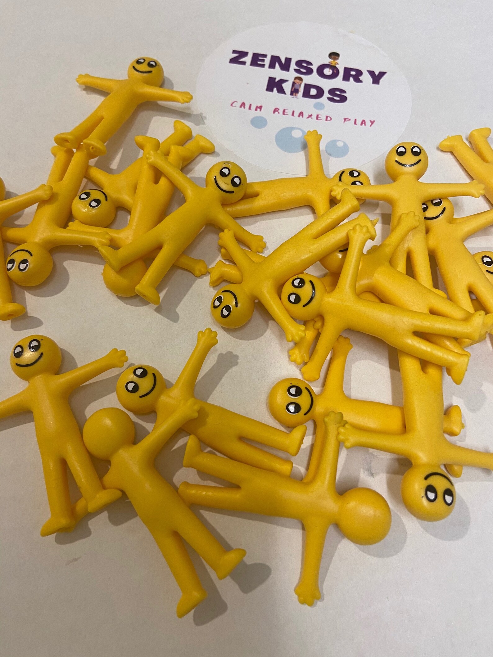 Stretchy yellow smiley stick man | Etsy