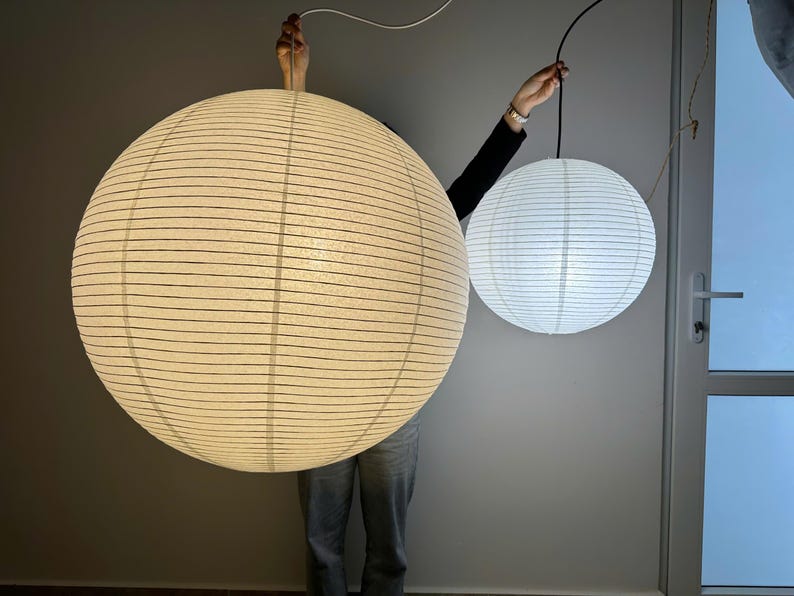 Rice Paper Lamp Hanging Paper Lamp Shade White Pendant Light Chandelier ...