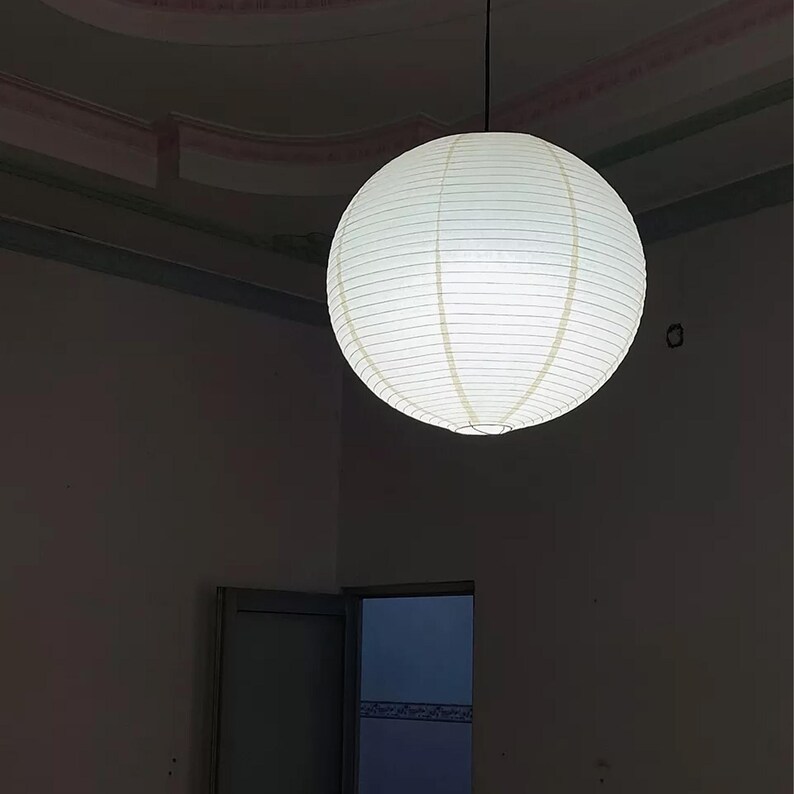 Rice Paper Lamp Hanging Paper Lamp Shade White Pendant Light Chandelier ...
