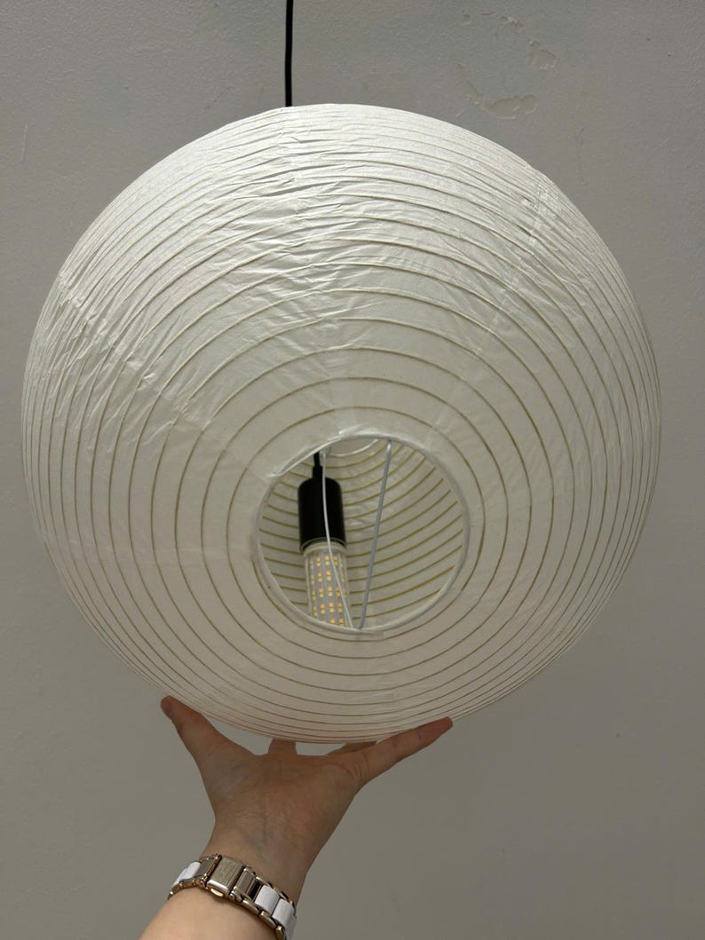Rice Paper Lamp Hanging Paper Lamp Shade White Pendant Light Chandelier ...