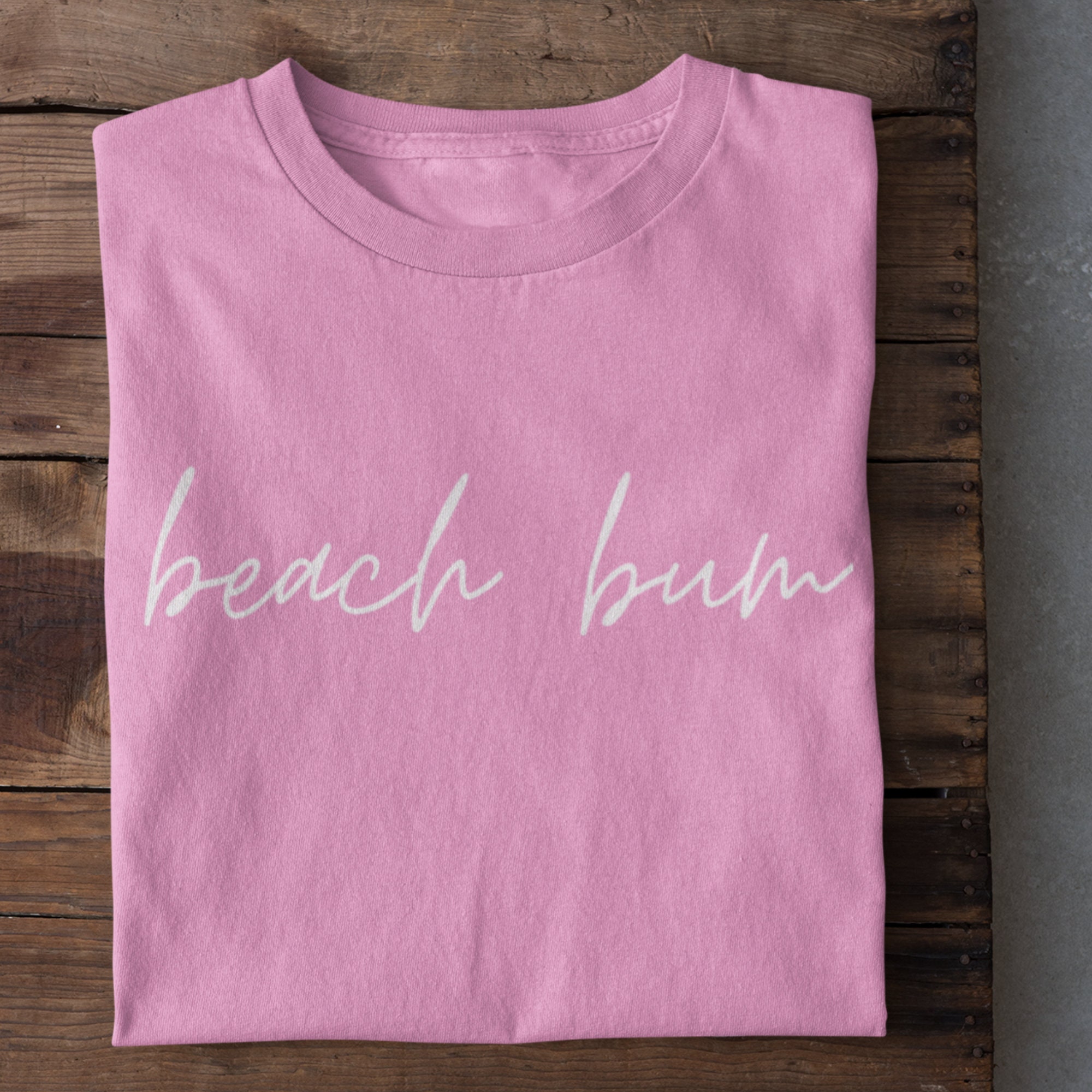 Beach Bum Bubble Gum Pink T-shirt - Etsy