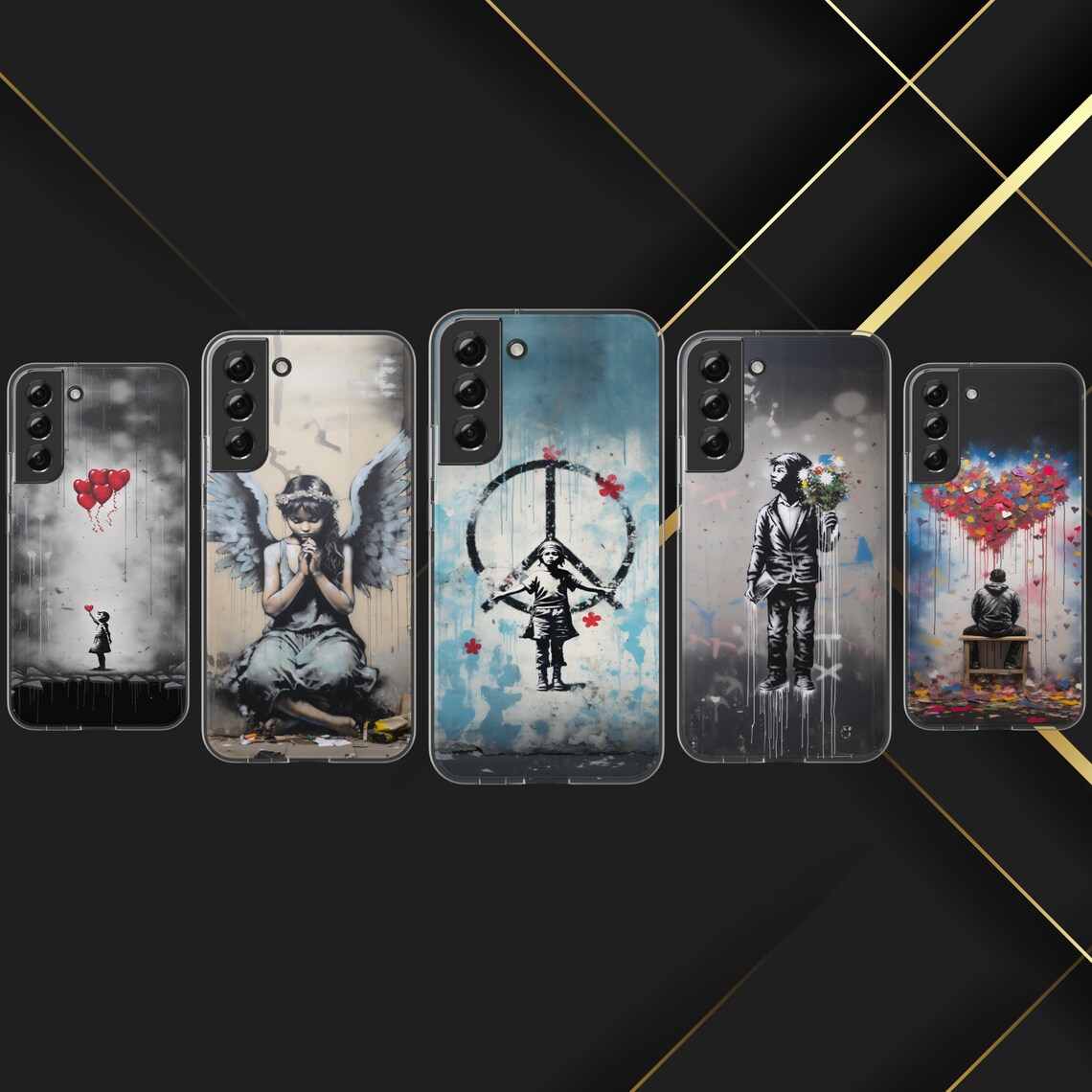 Banksy Art Phone Case Aesthetic Graffiti Cover Google Pixel 8 7 Pro 8A ...