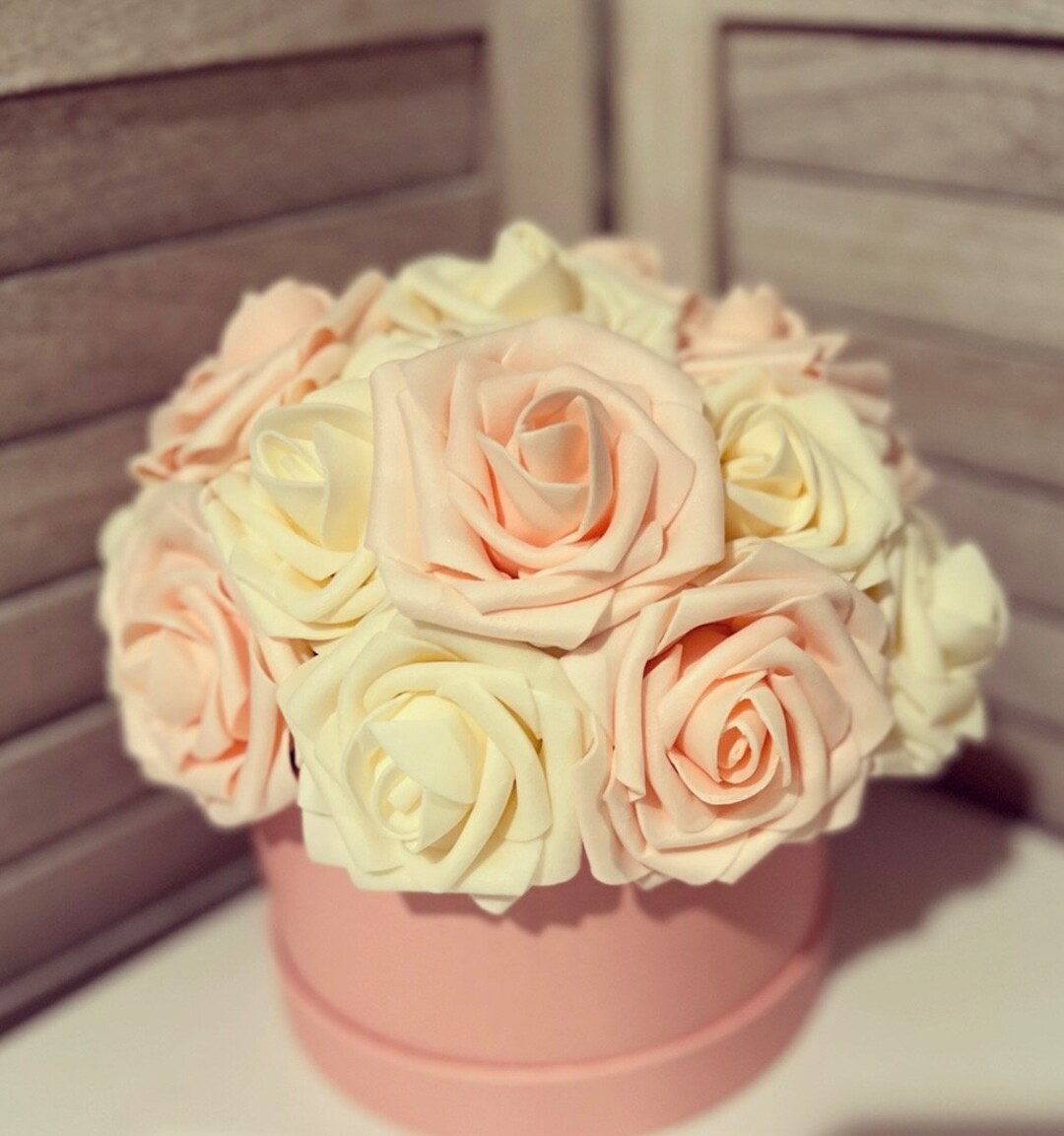 Bella Flower Box, Flowers in A Box, Floral Arrangement, Roses, Pink ...