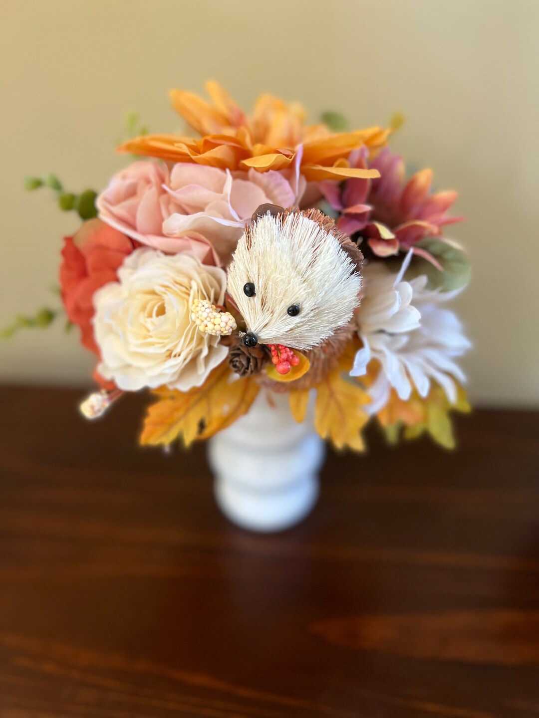 Monica Fall Mini Floral Centerpiece, Fall Decor, Artificial Flower ...