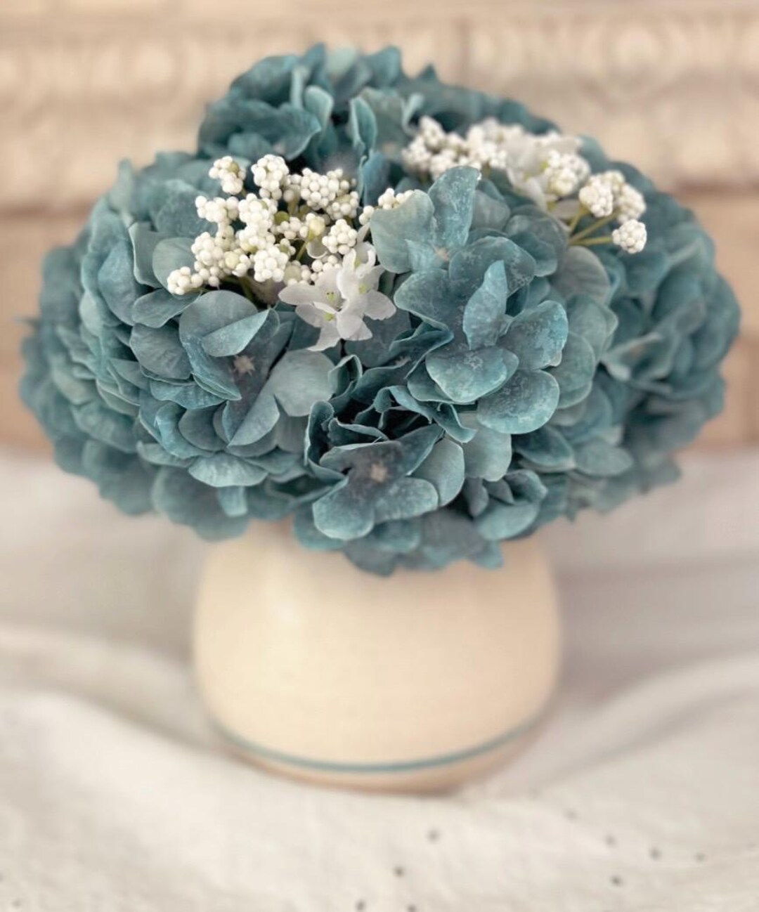 Sky Floral Centerpiece, Floral Arrangement, Flower Centerpiece, Faux ...