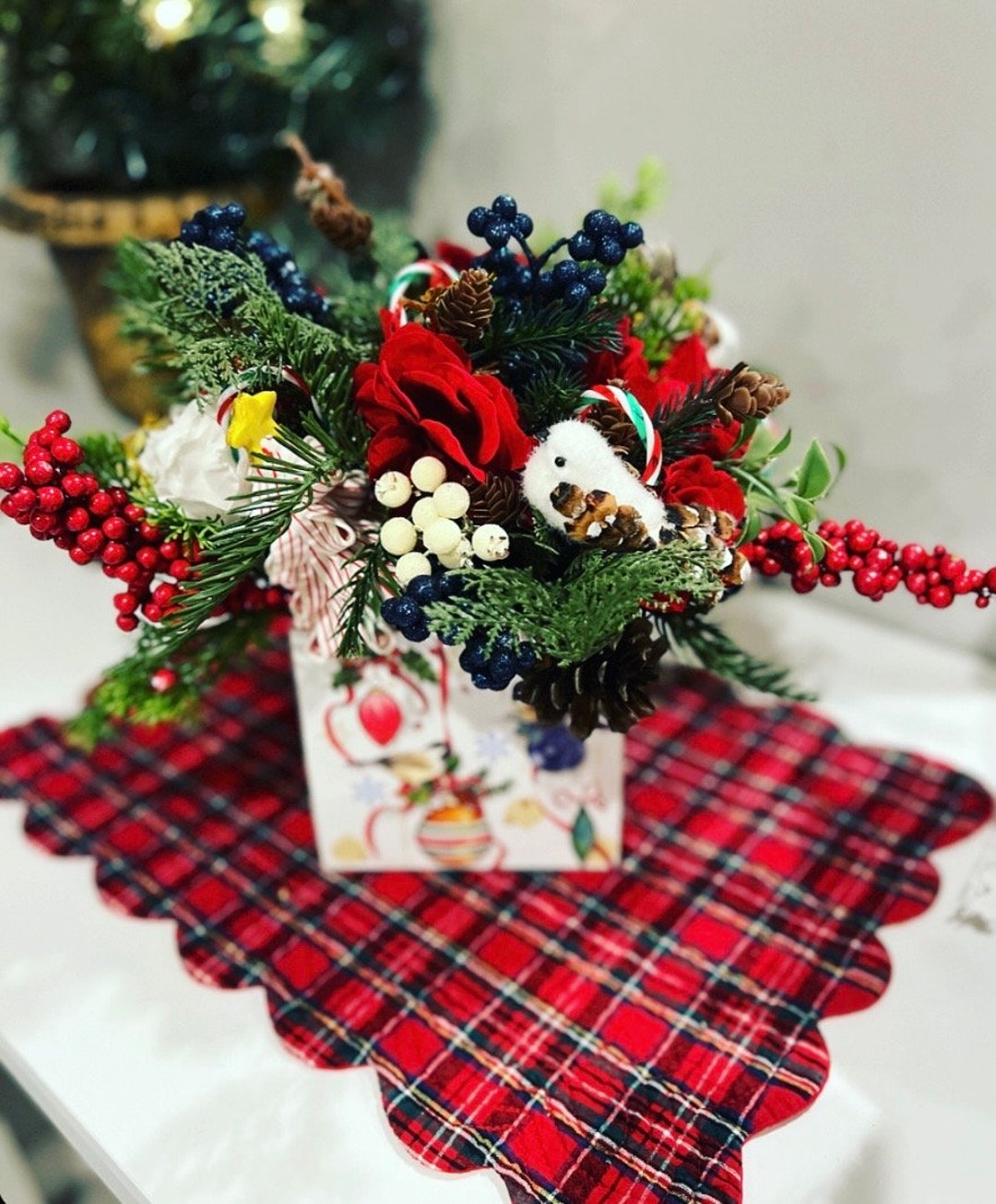 Holiday in A Box, Holiday Centerpiece, Centerpiece, Gift - Etsy