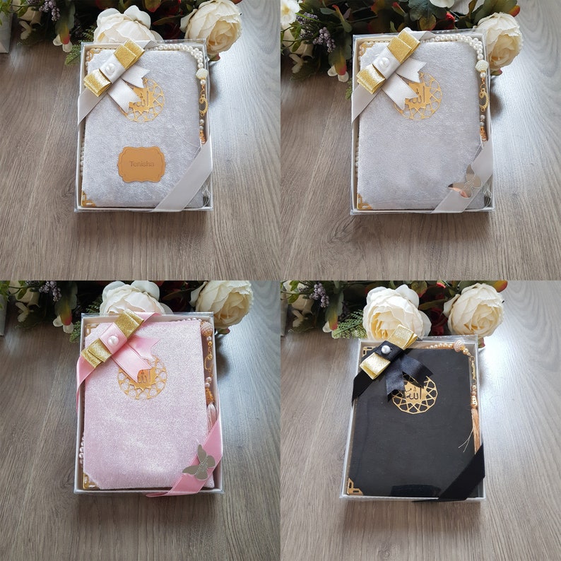 Velvet Quran Gift Set Quran Tasbeeh Gift Islamic Baby Shower | Etsy