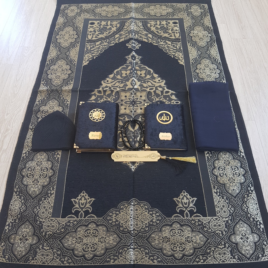 Personalized Prayer Mat Quran Yaseen Gift Tasbeeh Gift Set Custom ...