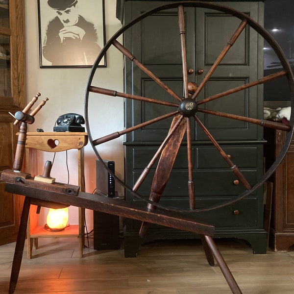 Antique Spinning Wheel - Etsy