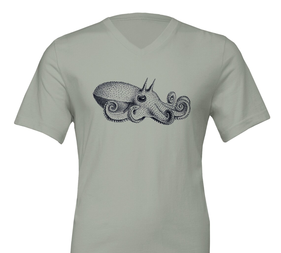 Octopus Nautical Collection Premium Unisex V-neck T-shirt - Etsy