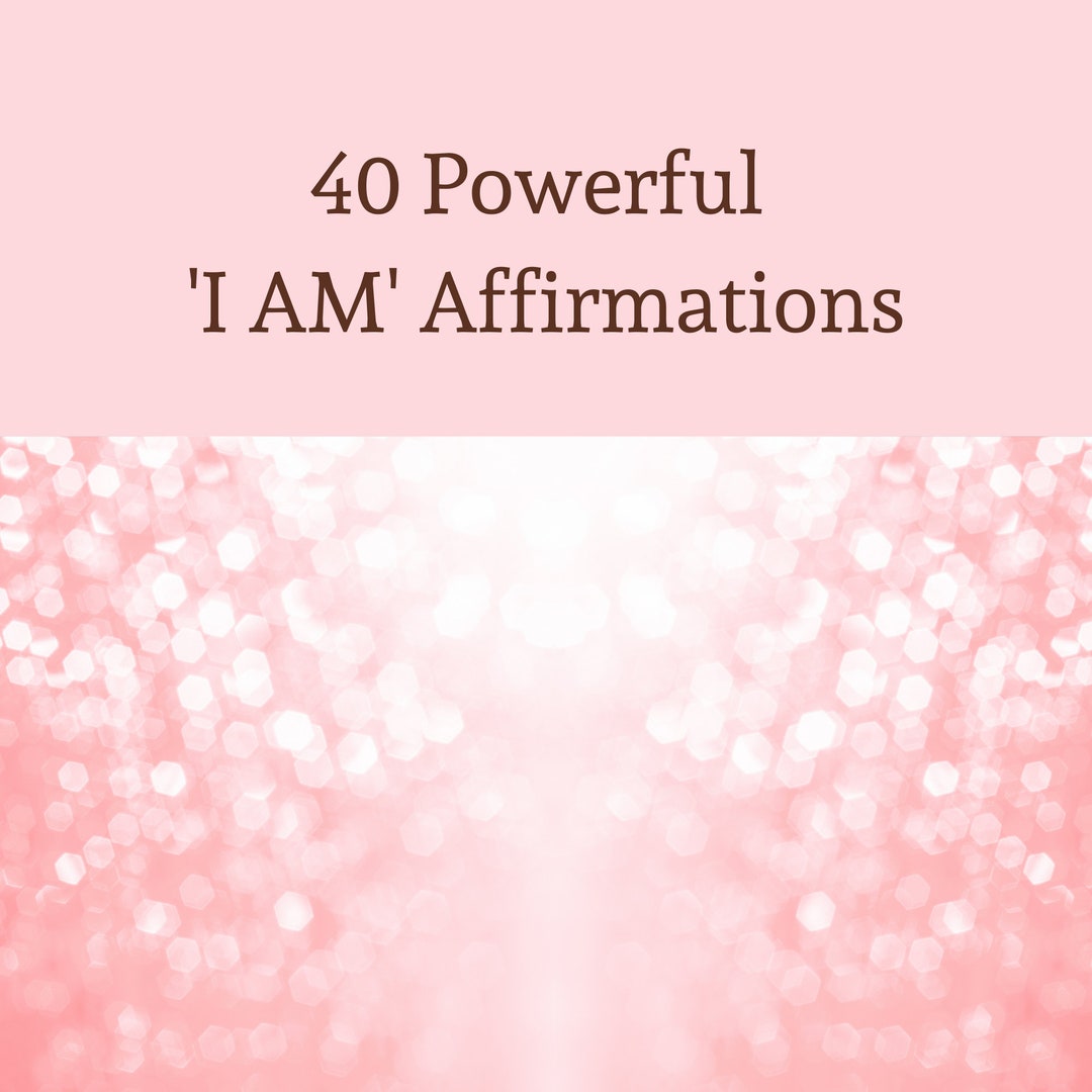 40 I AM Affirmations, Positive Mindset, Law of Attraction - Etsy UK