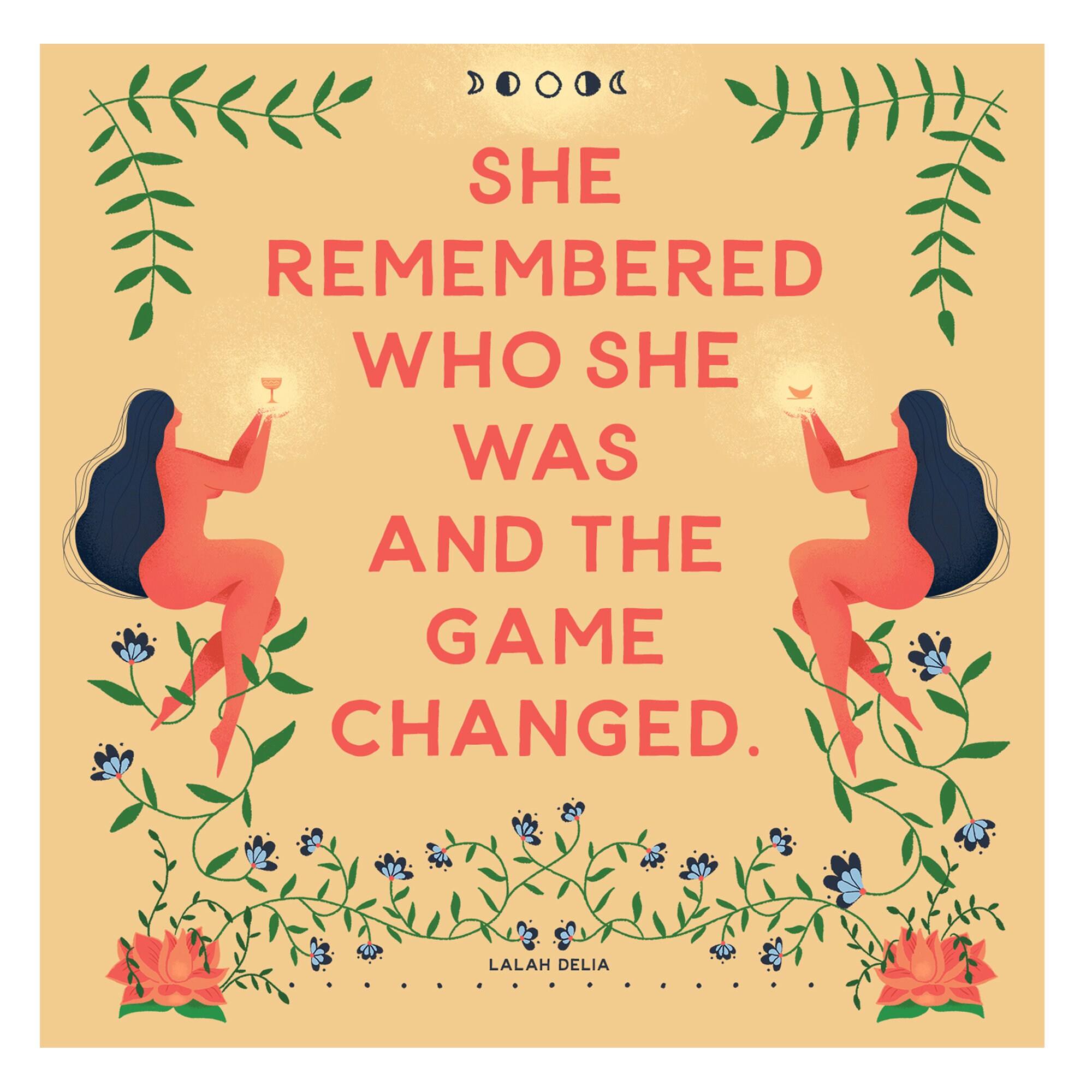Lalah Delia Square Quote Print: Feminine & Empowering - Etsy