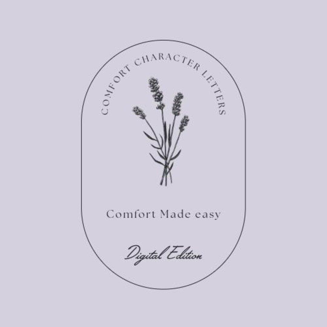 Comfort Character Letters Digital Edition - Etsy