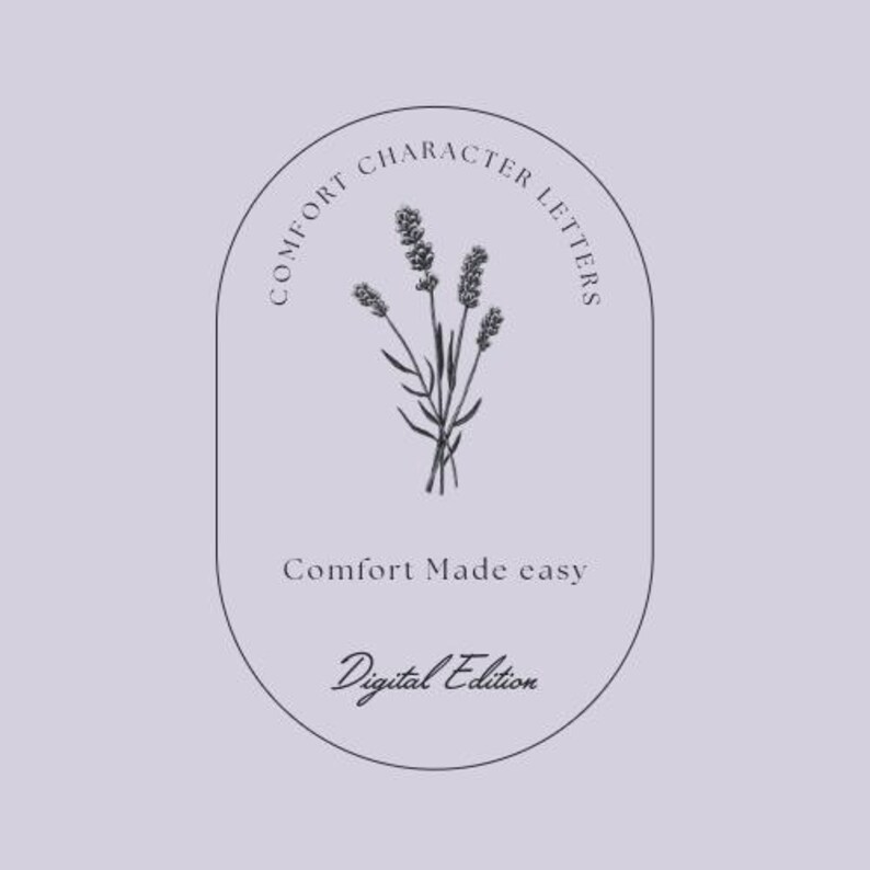 Comfort Character Letters Digital Edition - Etsy