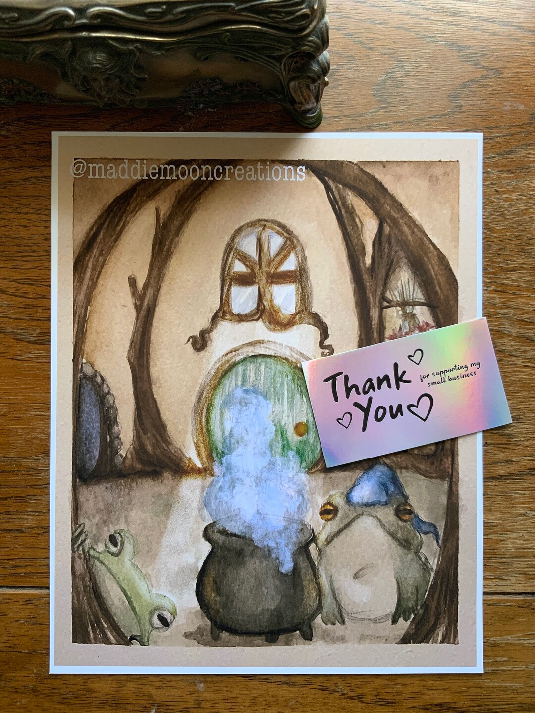 Wizard Toad and Frog - Art Print - Watercolor Painting - Fairytale ...