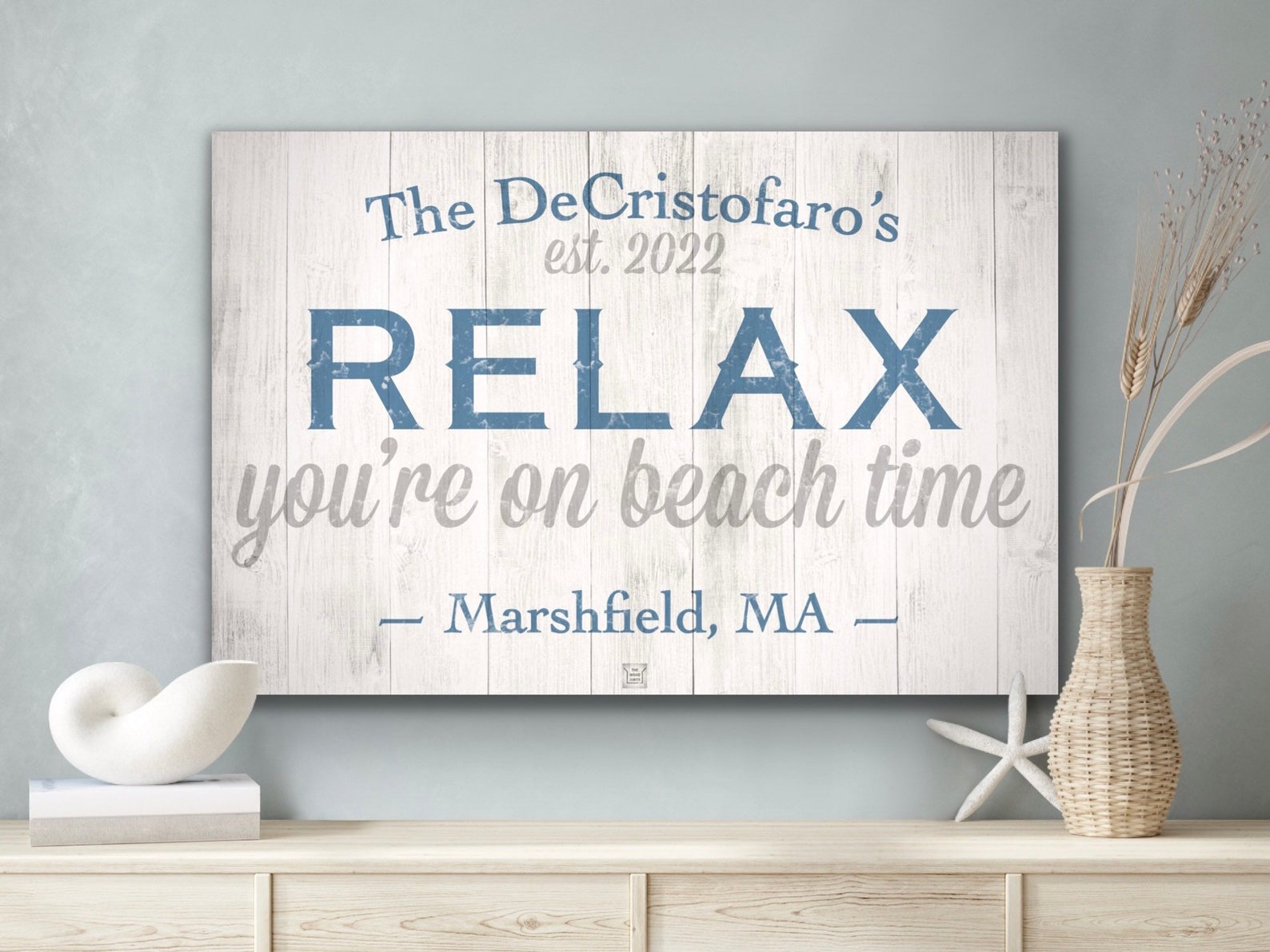 Personalized on Beach Time Sign Beach House Coastal & - Etsy