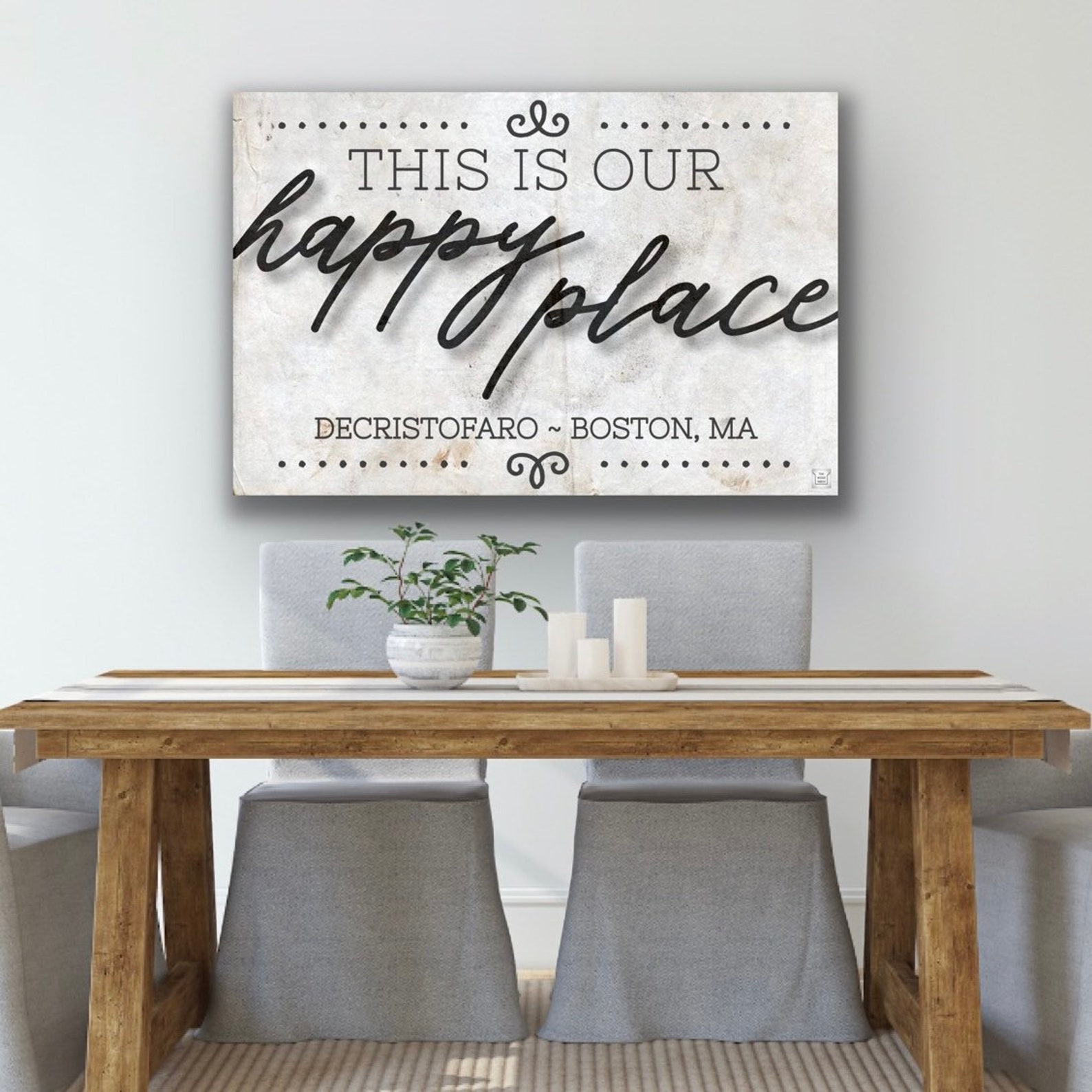 Custom This is Our Happy Place Sign Inspirational Entryway - Etsy
