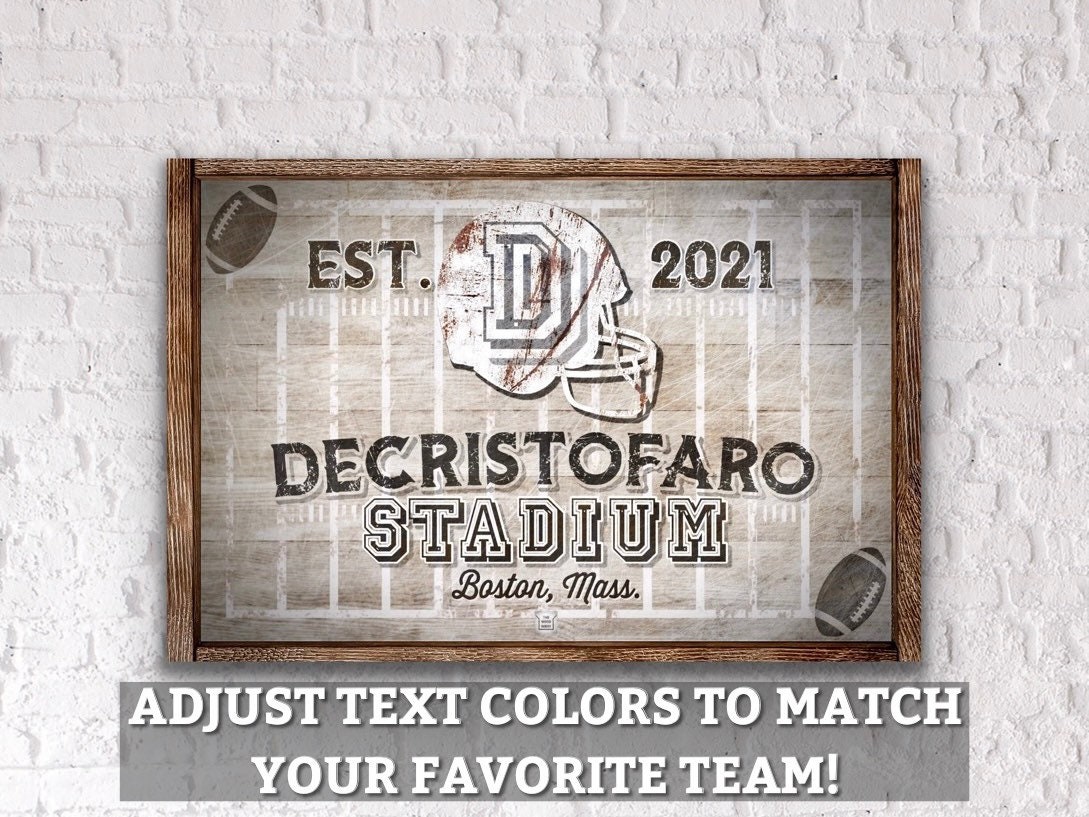 Personalized Football Stadium Sign Sports Bar Man Cave - Etsy