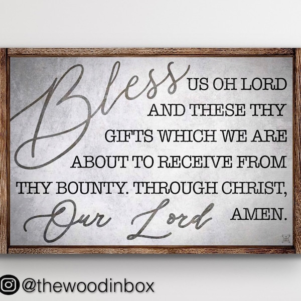 Bless Us O Lord - Etsy