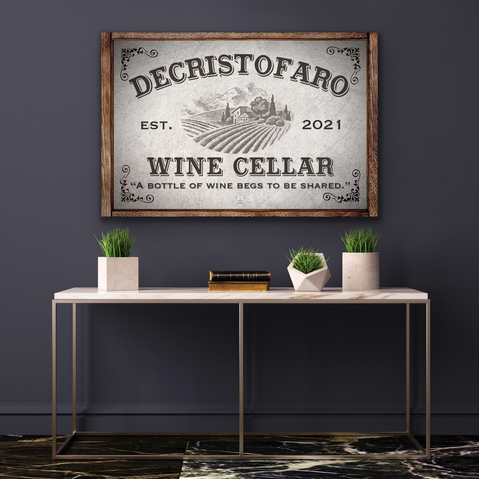 Personalized Wine Cellar Sign Farmhouse Rustic Vintage - Etsy