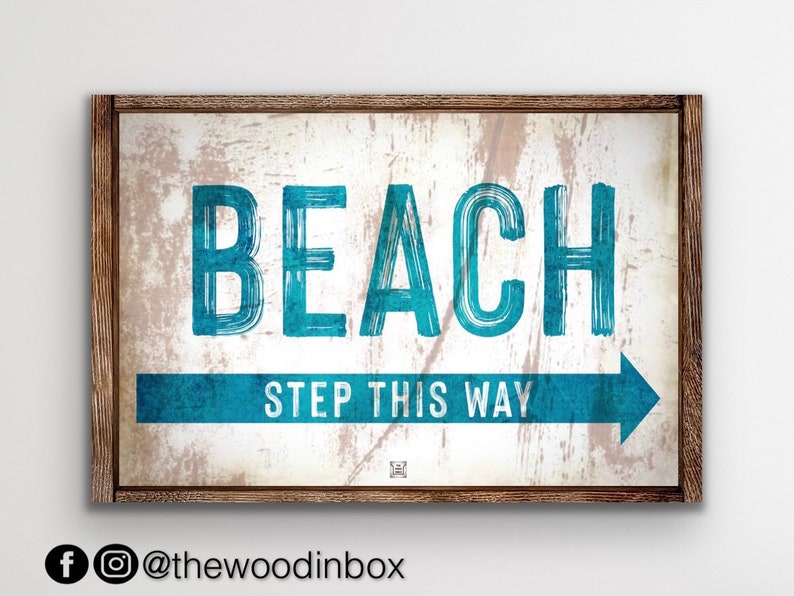 Beach Arrow Sign Custom Beach Sign With Arrow Beach & - Etsy