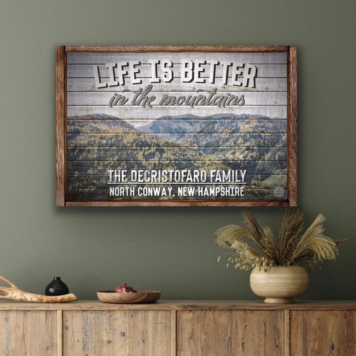 Custom Mountain Home Sign Life is Better in the Mountains - Etsy