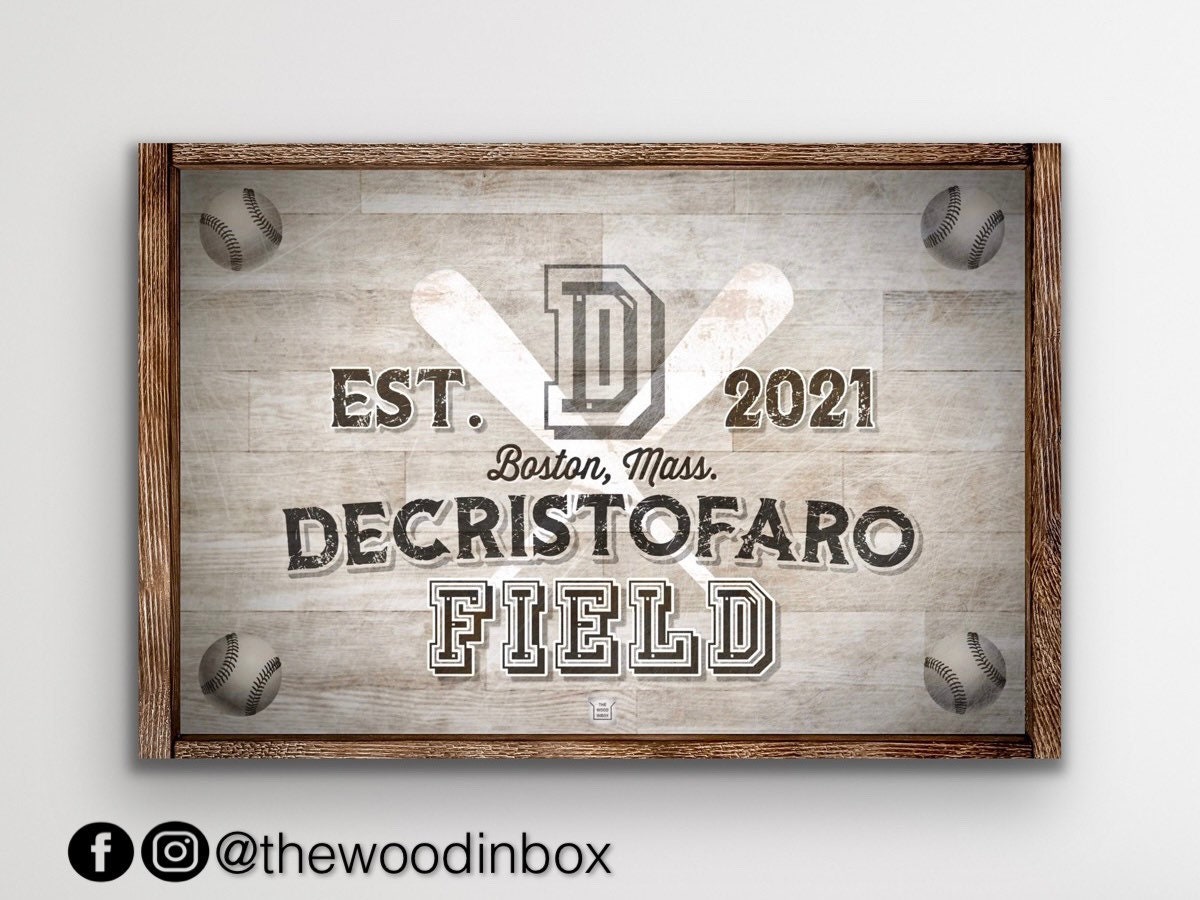 Custom Baseball Field Sign Man Cave Game Room Sports Bar | Etsy