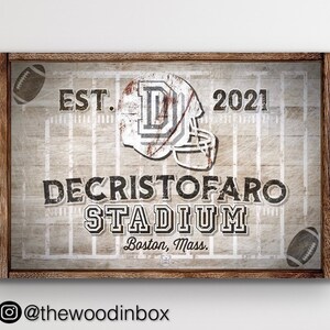 Personalized Football Stadium Sign Sports Bar, Man Cave, Game Room ...