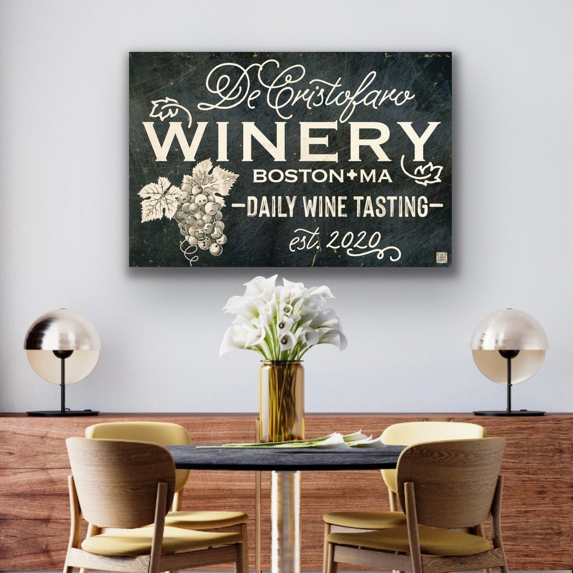 Custom Wine Sign black Wine Bar Decor Winery Sign Last | Etsy