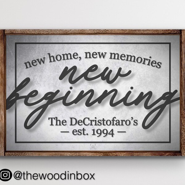 New Beginning Sign - Etsy