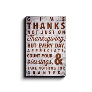 Give Thanks Sign Thanksgiving, Fall, Autumn Decor Modern Farmhouse ...