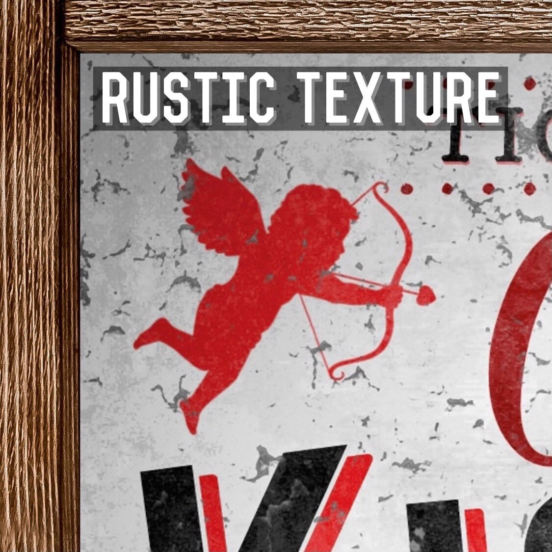 Cupid's Kissing Booth Sign white Valentine's Day | Etsy