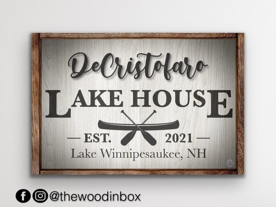 Custom Lake House Sign Lake Summer Cabin & Cottage Home - Etsy