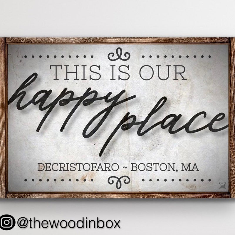 Our Happy Place Sign - Etsy