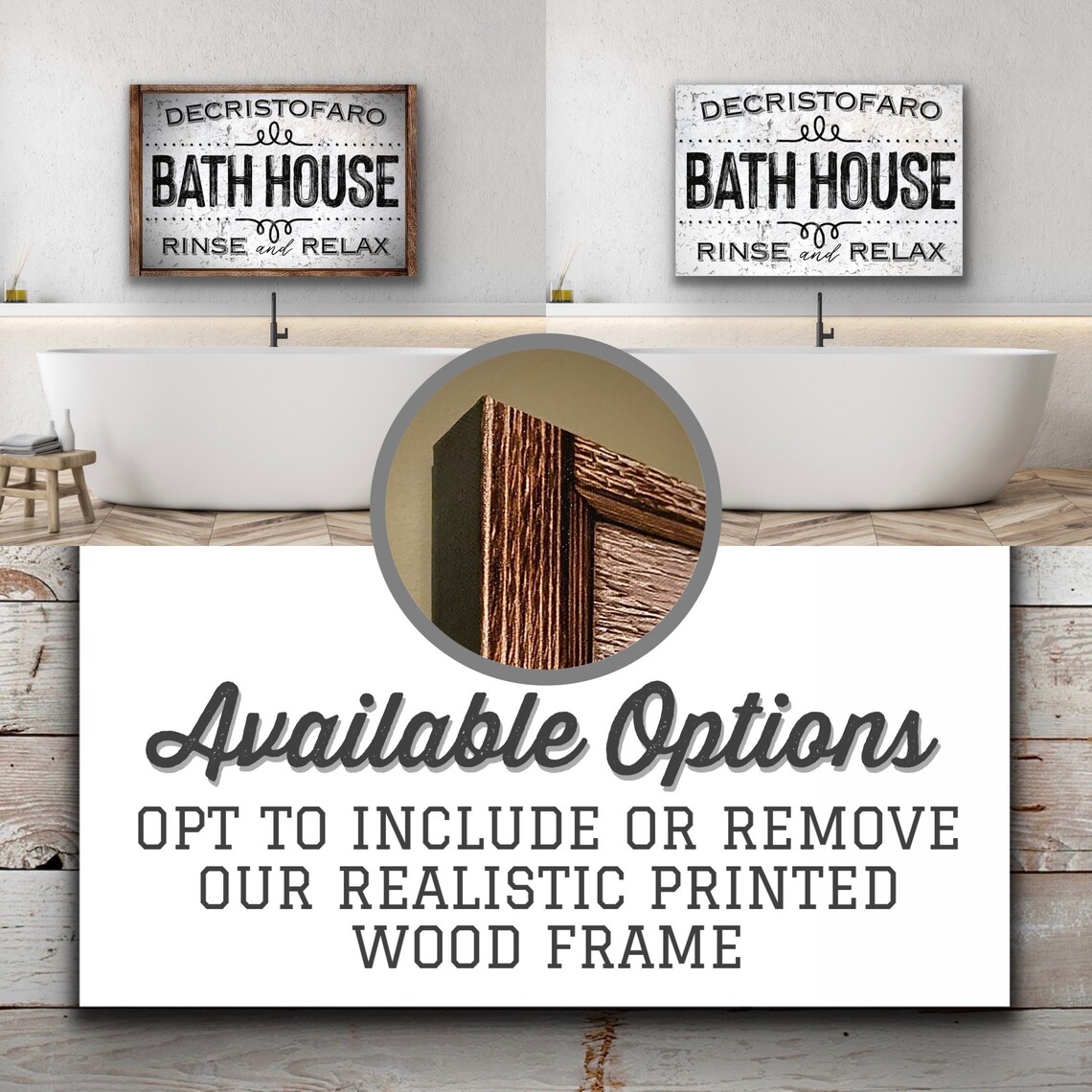 Custom Bath House Sign white Bathroom Wall Decor | Etsy